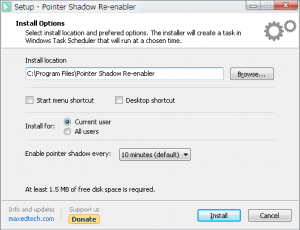 Pointer Shadow Re-enabler